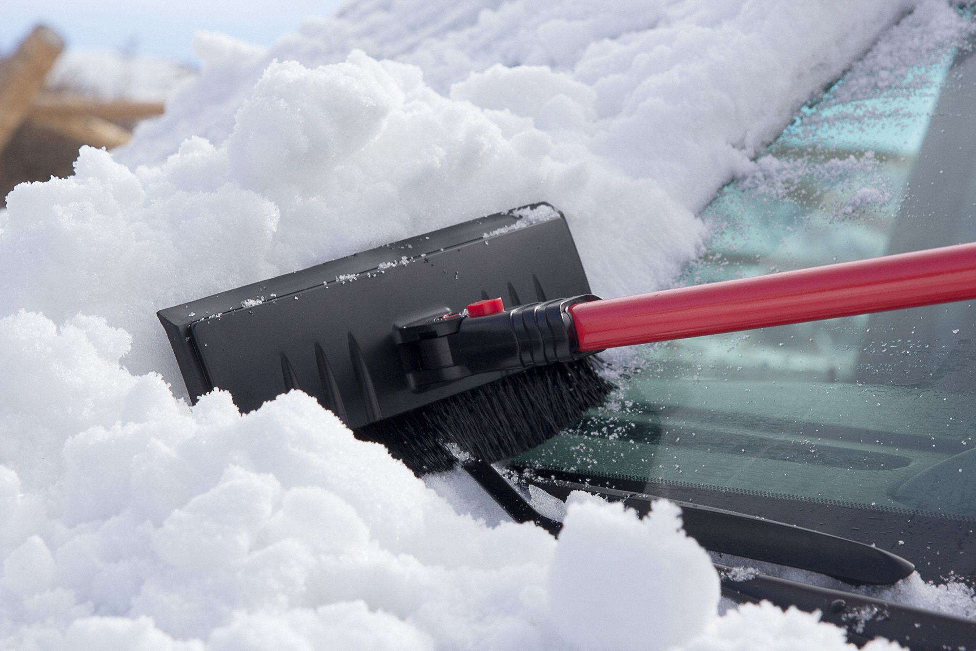 SUBZERO Snow Brush: Telescopic Handle, Swiveling Head, 8 1/2 in Brush ...