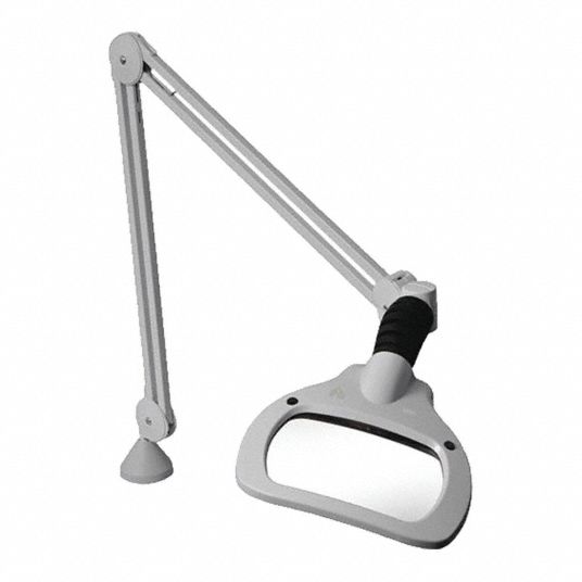 VISION-LUXO Rectangular Magnifier Light, LED, 45 in Arm Length, 2.25x ...