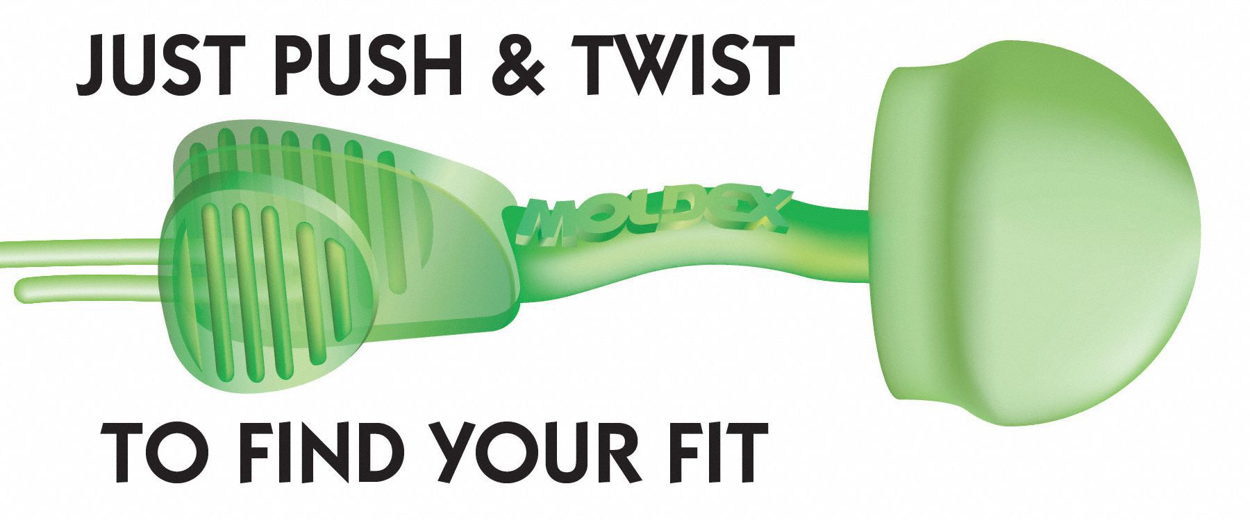 MOLDEX Ear Plugs: Pod, 30 dB NRR, Gen Purpose, Corded, Reusable, Push ...