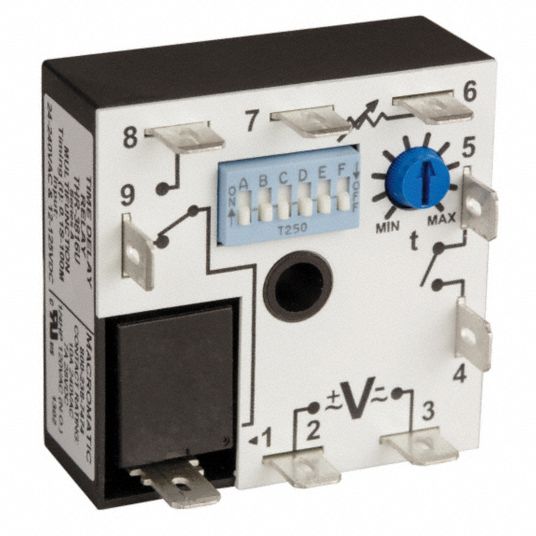 MACROMATIC Multi-Function Encapsulated Timing Relay, 12 to 125V DC, 24 ...