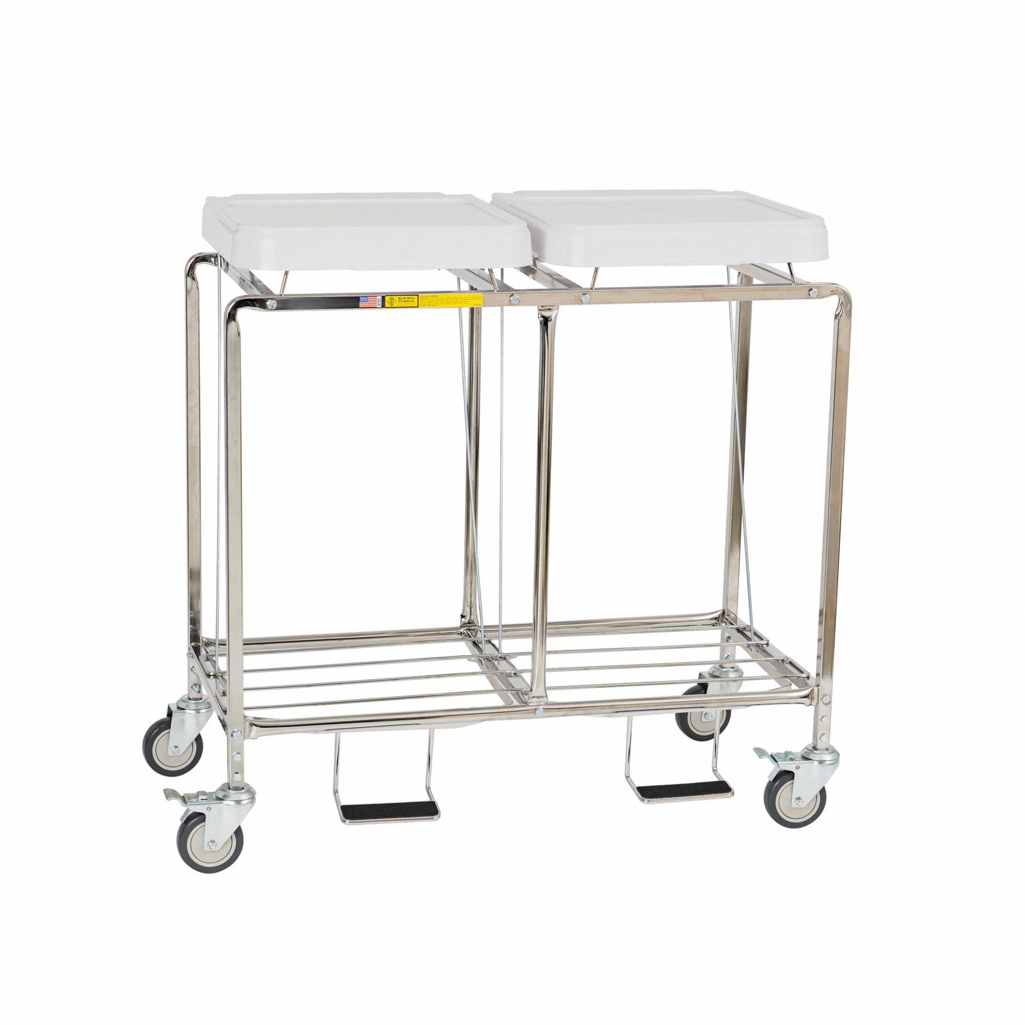 R&B WIRE PRODUCTS INC., (2) Swivel/(2) Swivel with Brake, 7 cu ft Total ...