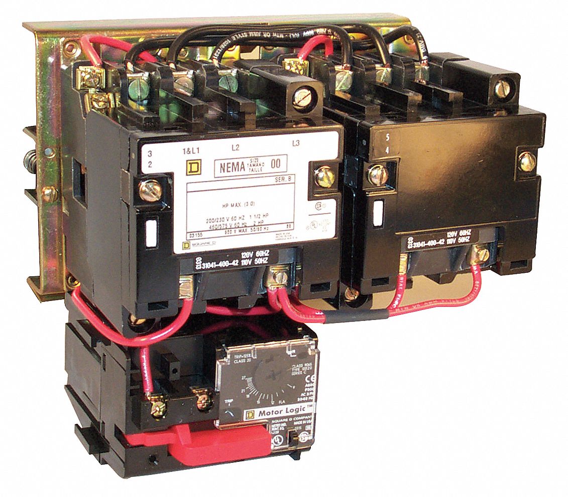 SQUARE D, Reversing, 3 Poles, NEMA Magnetic Motor Starter - 21ET58 ...