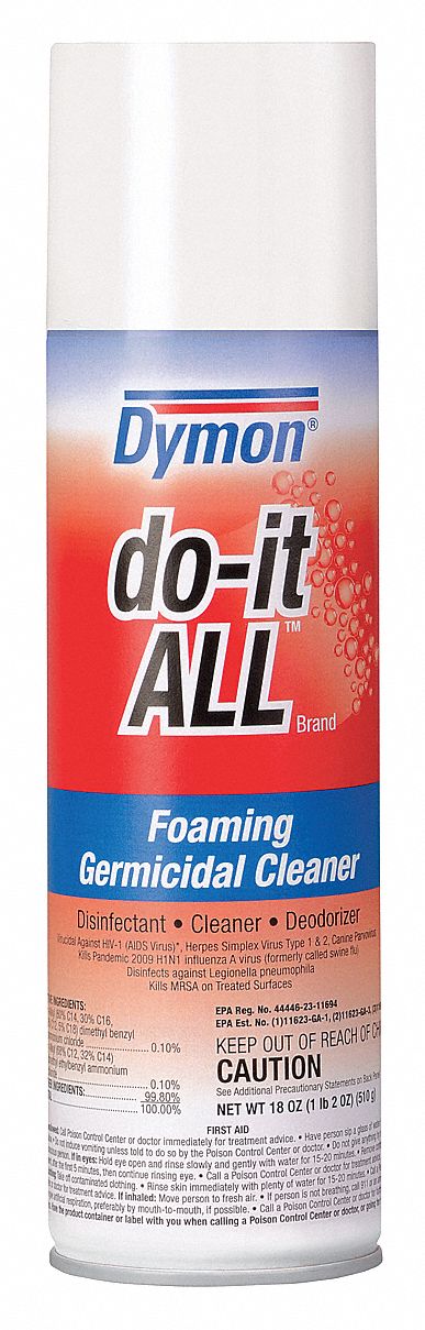 ITW DYMON, Aerosol Spray Can, Ready to Use, Germicidal Cleaner - 21EX39 ...