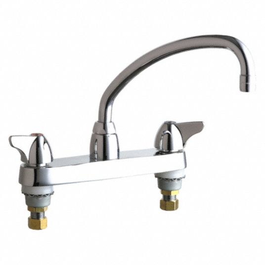 CHICAGO FAUCETS, 2.2 gpm Flow Rate, Hot And Cold Water Sink Faucet ...