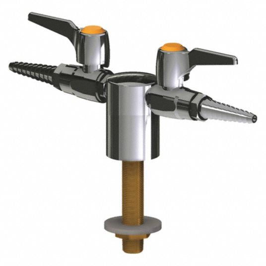 CHICAGO FAUCETS, 2 Handles, 2 Outlets, Turret With Two Ball Valves ...