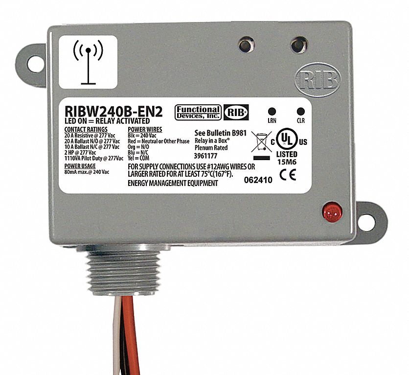 Wireless Relay and Transmitter, 240V AC, 2-Way Wireless, Dry Contact ...