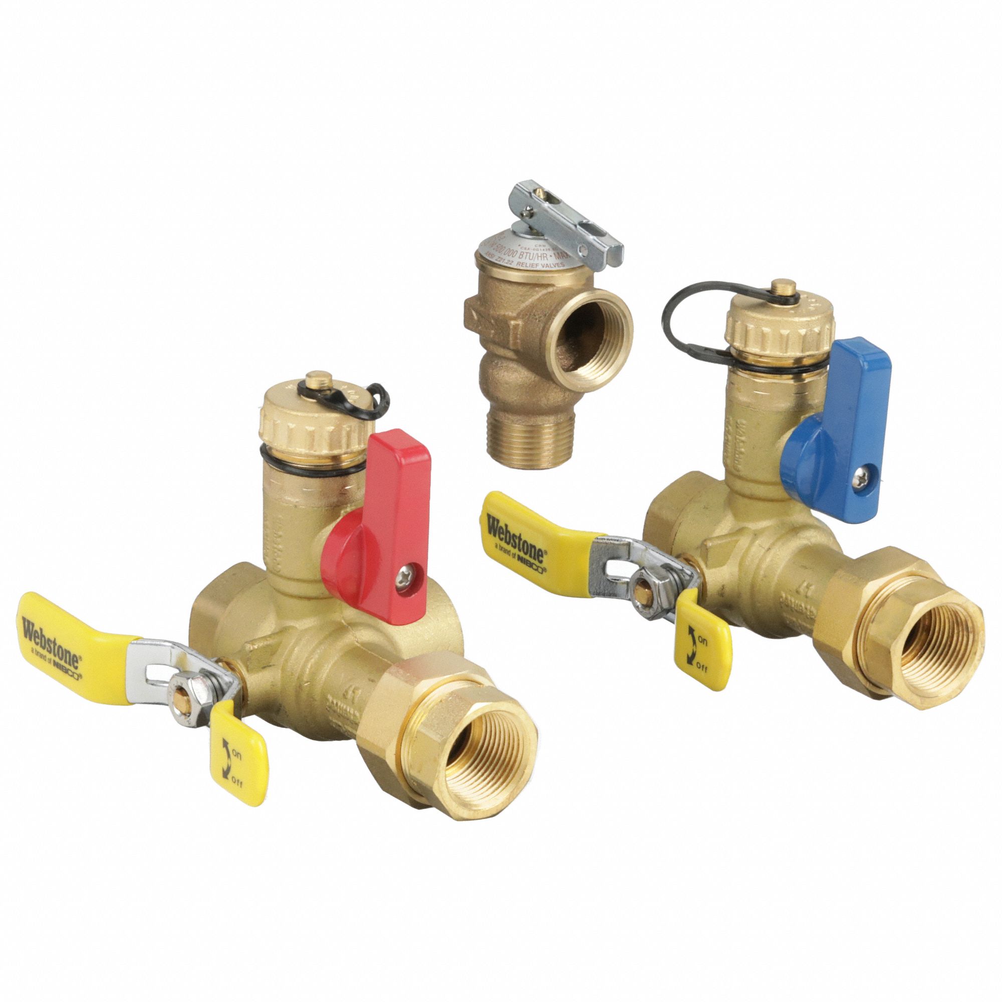 RHEEM, Brass, 3.75 in Lg, Isolator Valve Kit - 21HD67|RTG20326 - Grainger