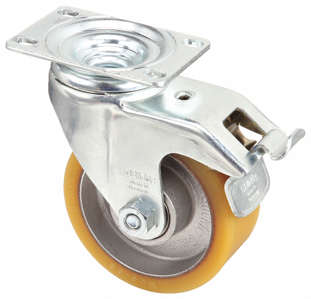 APPROVED VENDOR Rueda c/Placa,1-5/8" An,Rueda Amarillo - Ruedas con ...