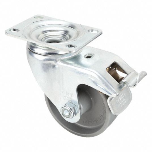 Swivel, Total Lock, Plate Caster - 21HJ96|L-POG 89G-12-FI - Grainger
