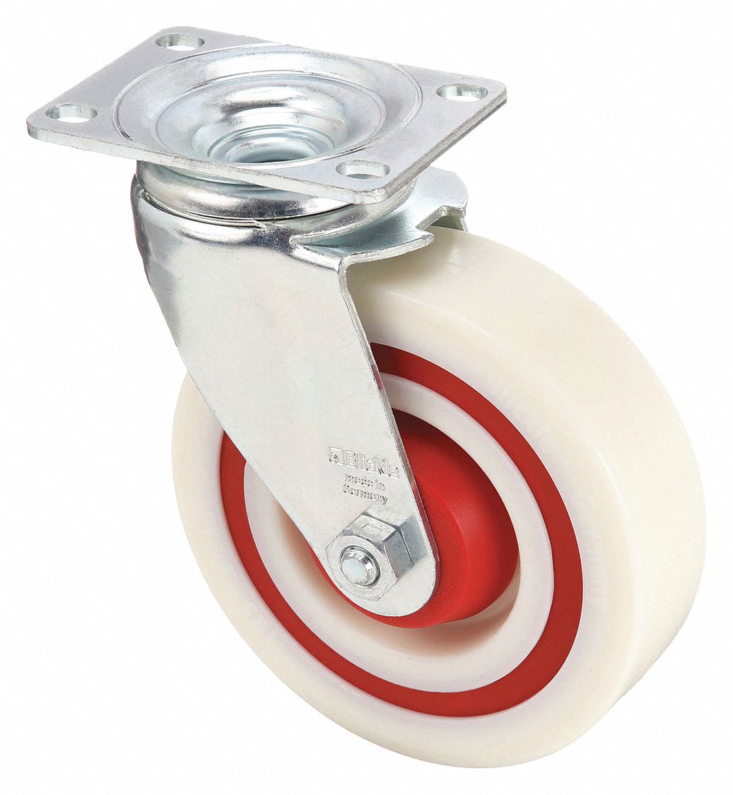 APPROVED VENDOR Rueda c/Placa,Núcleo Rojo,4-15/16" diá. - Ruedas con ...