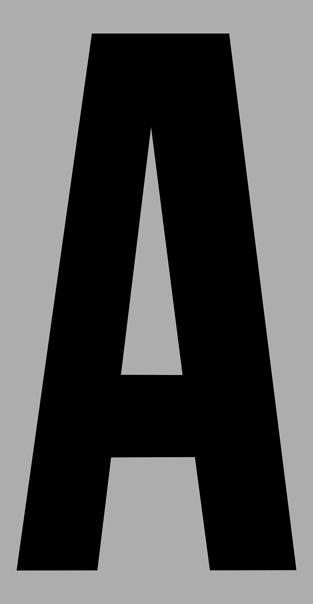 Letter Label, A, Black/Silver, 3 in Character Height, 1 EA - Grainger