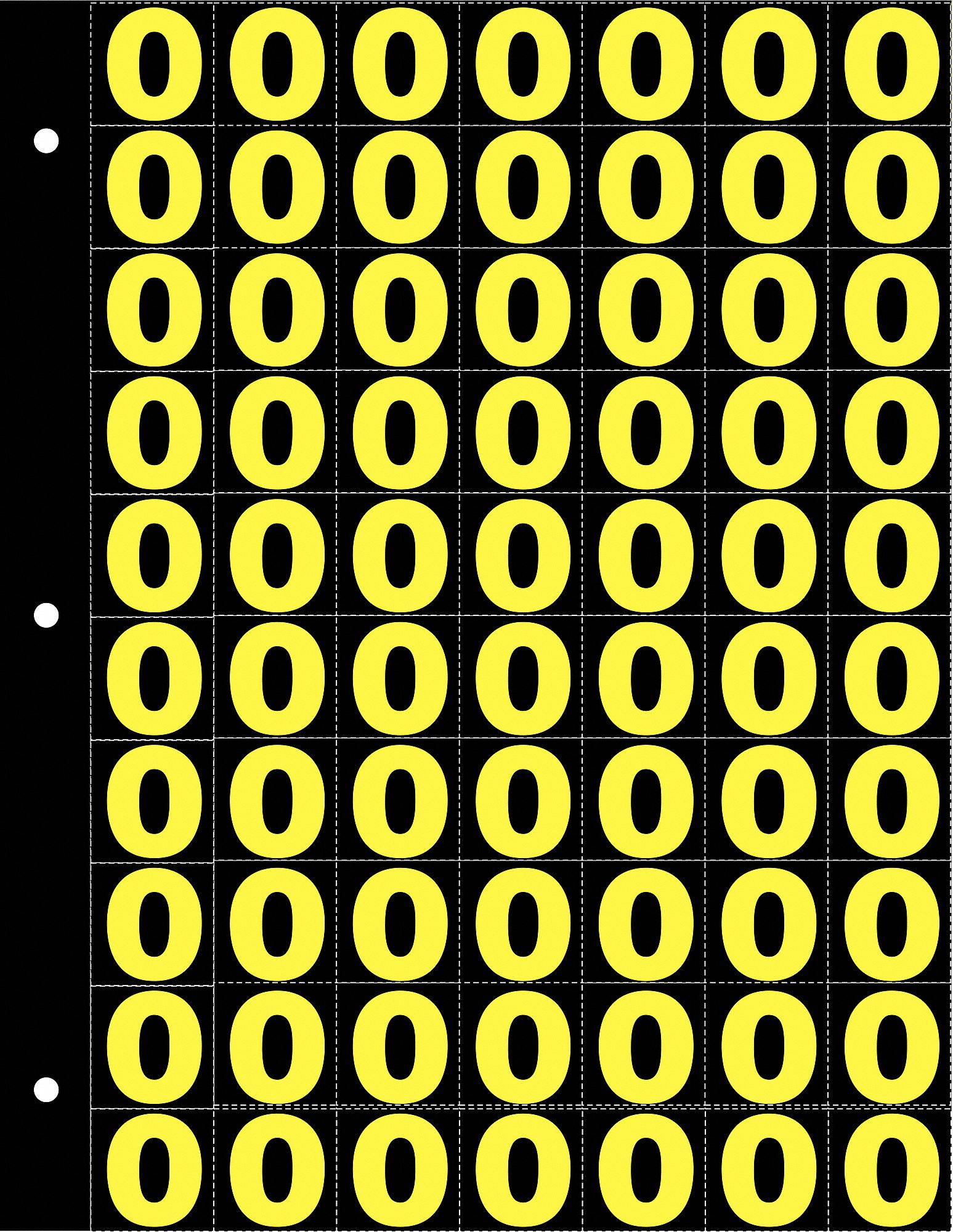 Letter Label, O, Yellow/Black, 1 in Character Height, 1 EA - Grainger