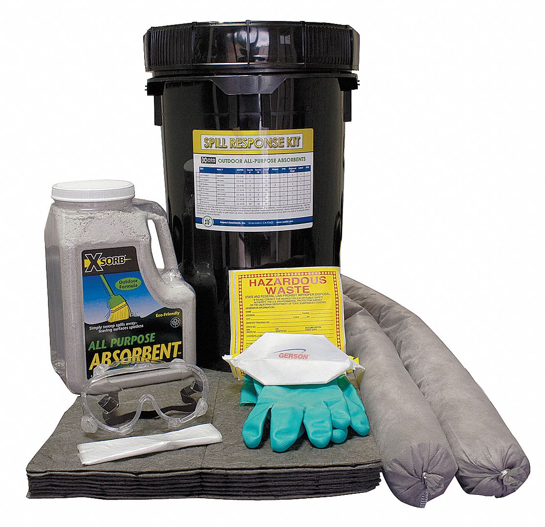 XSORB, 5 gal Volume Absorbed Per Kit, Dust Mask/Pr Goggles/Pr Nitrile ... XSORB, 5 gal Volume Absorbed Per Kit, Dust Mask/Pr Goggles/Pr Nitrile ...