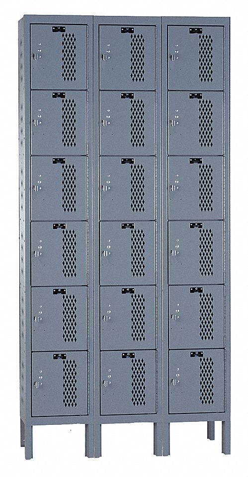 HALLOWELL HDV LOCKER 6TIER 3WIDE KD - Box Lockers - HALU3228-6HDV-HG ...