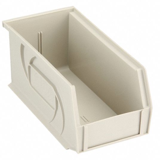 LEWISBINS, 5 1/2 in x 10 7/8 in x 5 in, Beige, Hang and Stack Bin ...