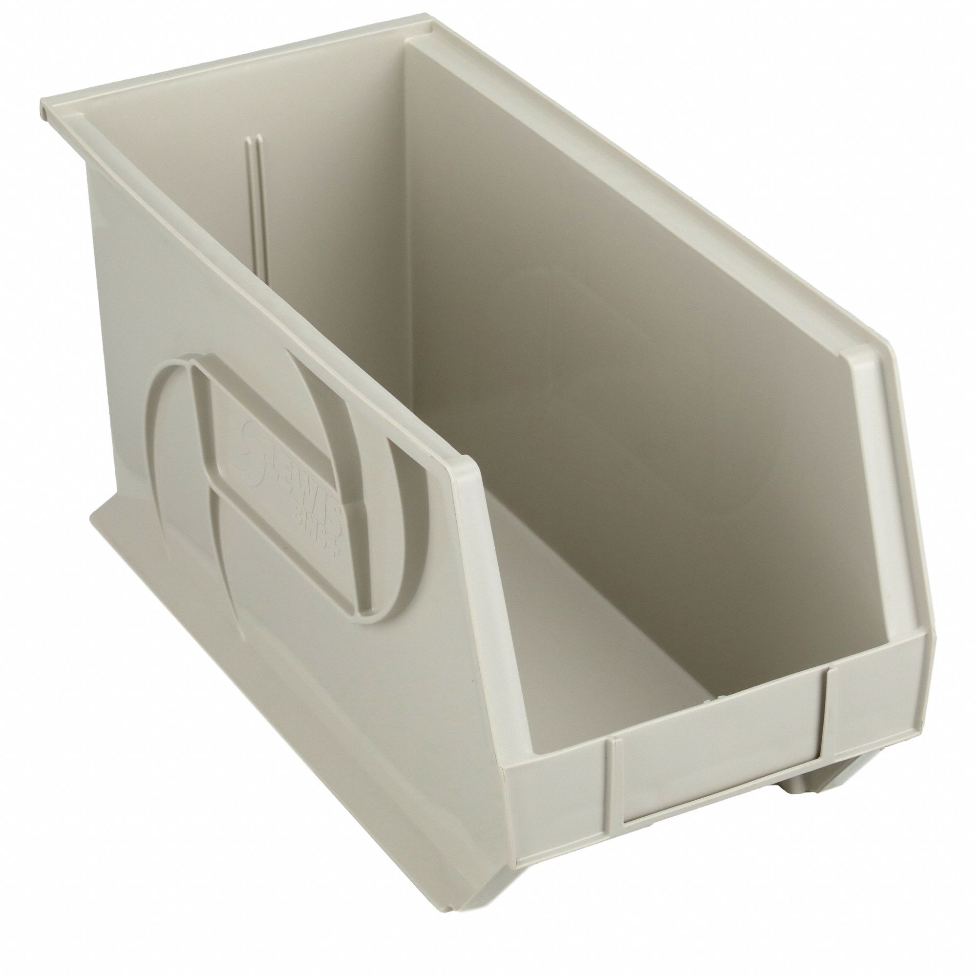 LEWISBINS, 8 1/4 in x 18 in x 9 in, Beige, Hang and Stack Bin - 21P597 ...