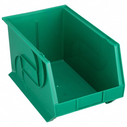 LEWISBINS, 11 in x 18 in x 10 in, Green, Hang and Stack Bin - 21P603 ...