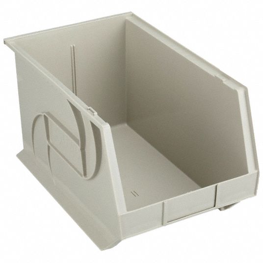 LEWISBINS, 11 in x 18 in x 10 in, Beige, Hang and Stack Bin - 21P604 ...