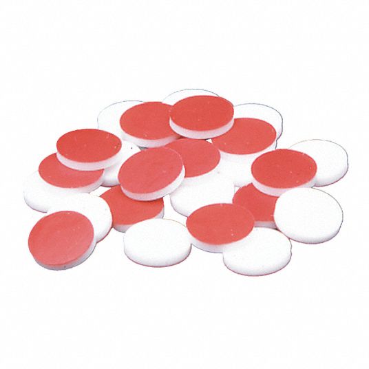9 mm Dia, Red, Septa - 21RR44|VS11285-232 - Grainger