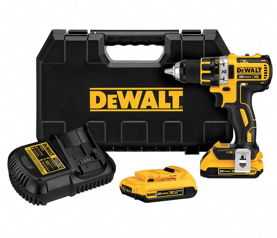 DEWALT Kit de Taladro Inalámbrico, 20.0, Sí, 2000 rpm, 2 - Taladros ...
