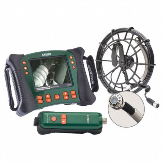 EXTECH, HDV650, 33 ft Lg., Pipe Inspection System - 21RV51|HDV650W-10G ...