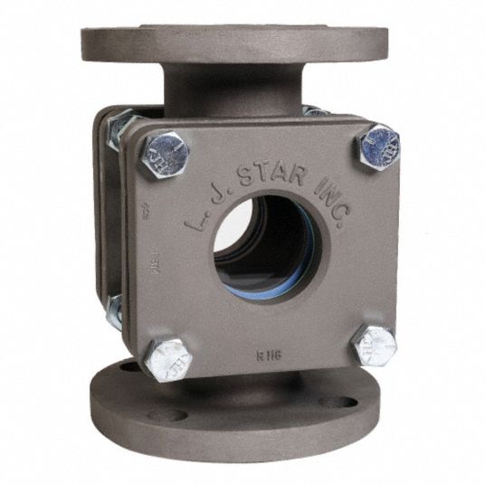 L.J. STAR, Plain, 316 Stainless Steel, Window Sight Flow Indicator ...