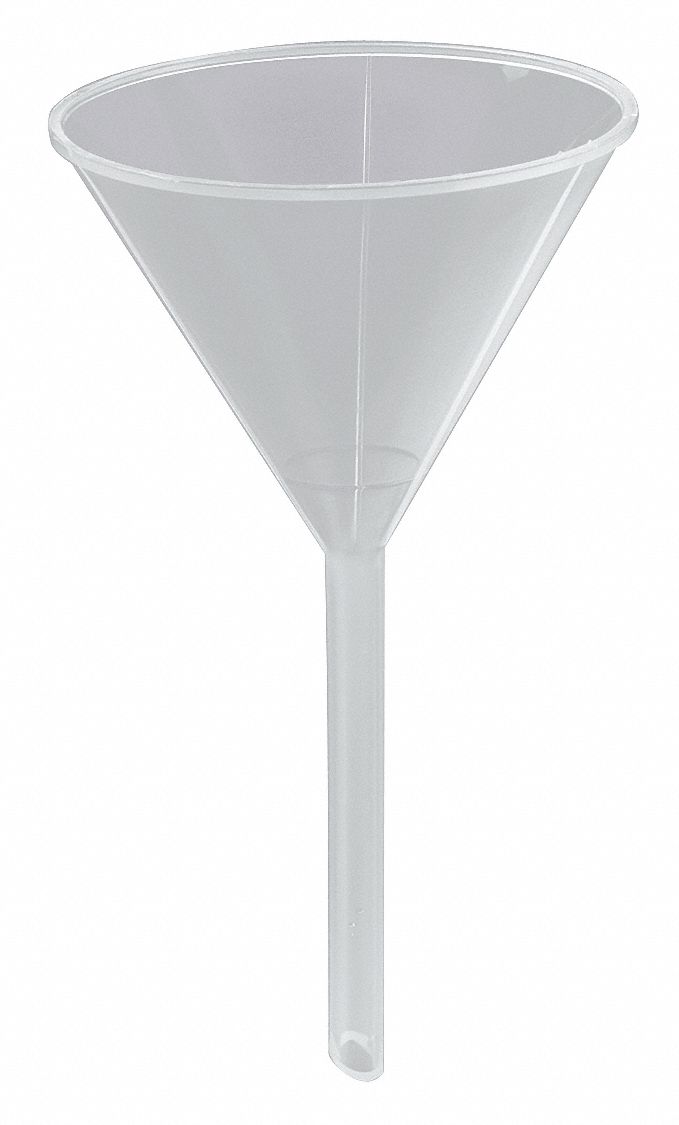 91.8mL Plastic Funnel, Stem OD: 0.5cm to 0.8cm, Stem Length: 7.5cm ...