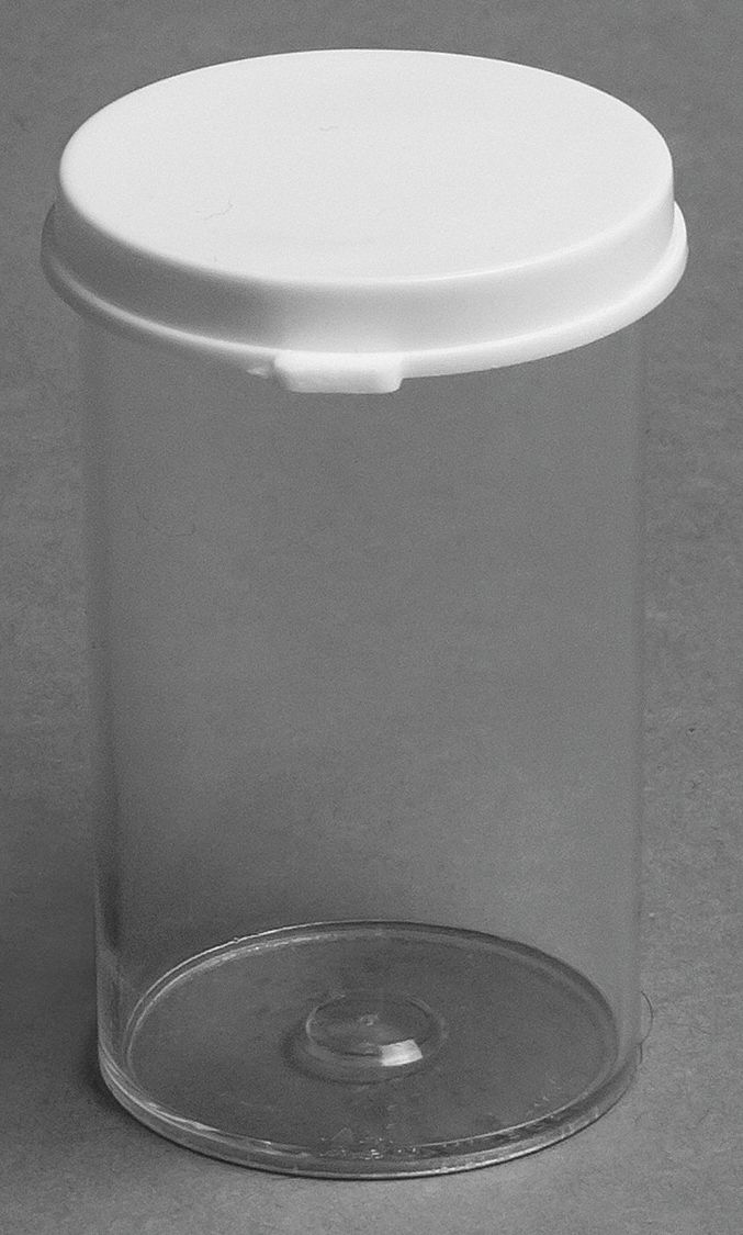 Container, Holds 55mL Capacity, 2 2/5 in Height, Polystyrene Container ...