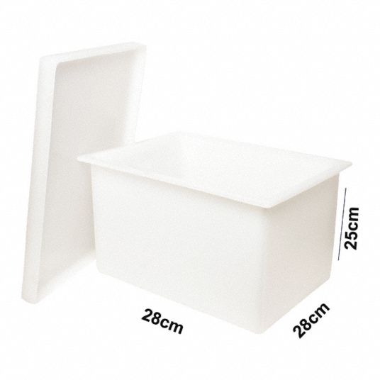 HDPE, 10 in Overall Ht, Tank with Lid - 21TT50|H34080-0000 - Grainger