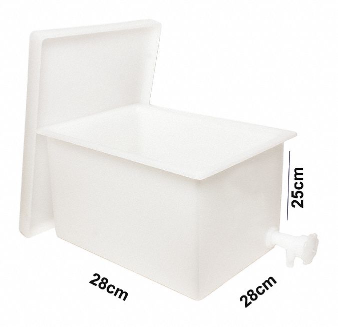 HDPE, 10 in Overall Ht, Tank with Lid and Faucet - 21TT61|H34092-0000 ...