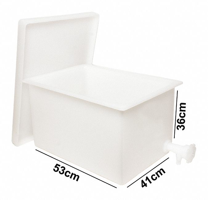 HDPE, 14 in Overall Ht, Tank with Lid and Faucet - 21TT80|H34096-0000 ...