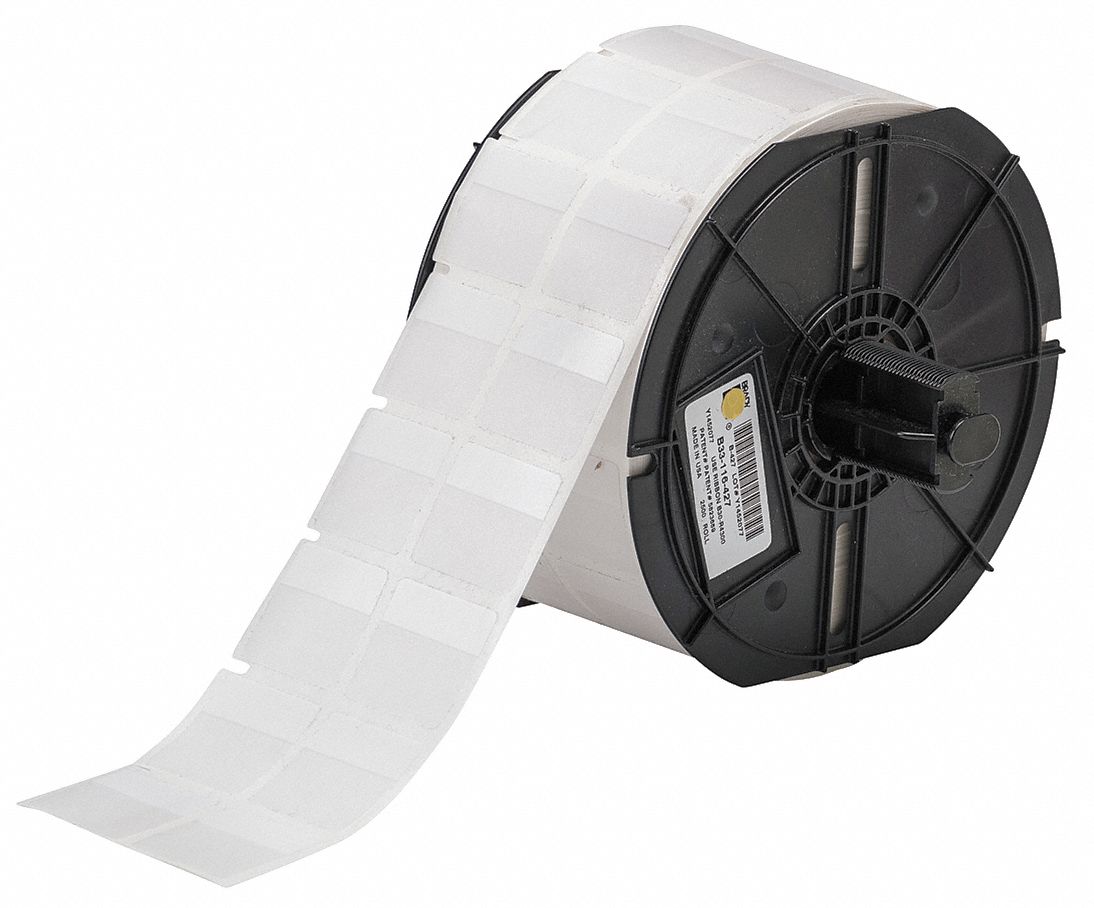 1 in x 1 in, Vinyl, Precut Label Roll - 21U340|B33-116-427 - Grainger