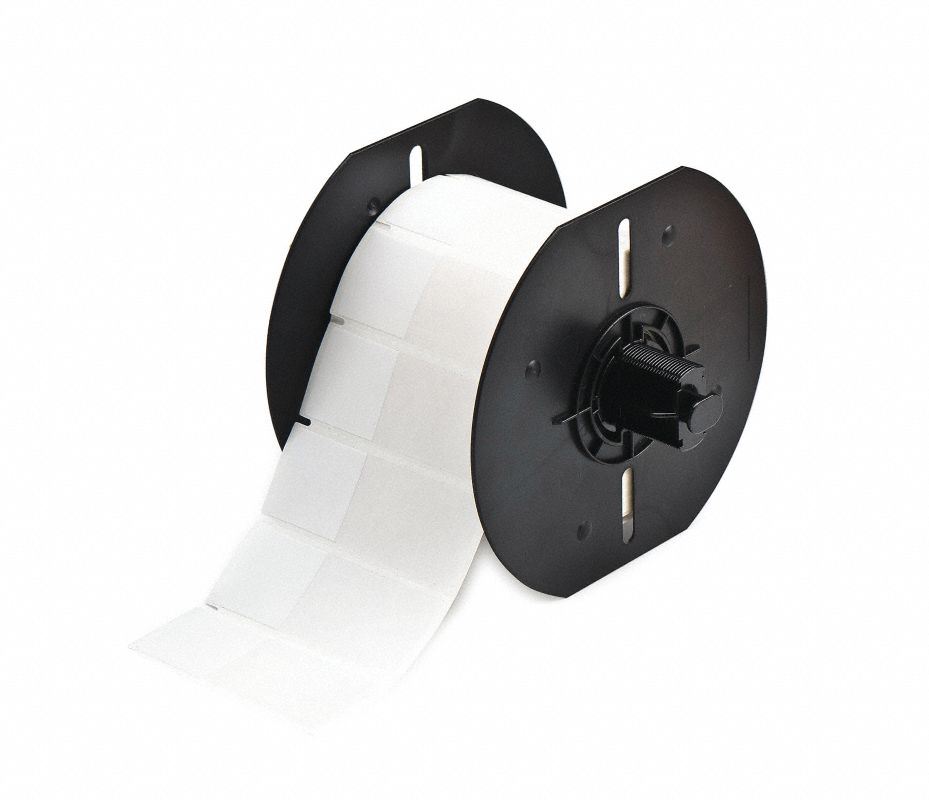 BRADY Rollo de Etiquetas Precortadas, Vinilo, Adhesivo Permanente ...