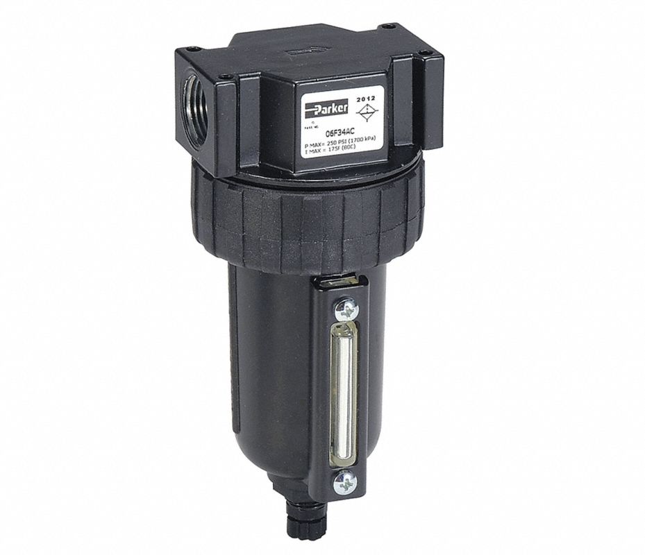 PARKER Filtro de Aire Comprimido, 250 psi, Tamaño Compacto - Filtros de Aire Comprimido - 21U803 ...