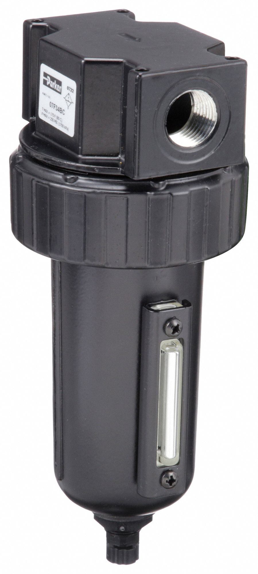 PARKER Compressed Air Filter: Particulate, 1/2 in NPT, 5 micron, 130 ...