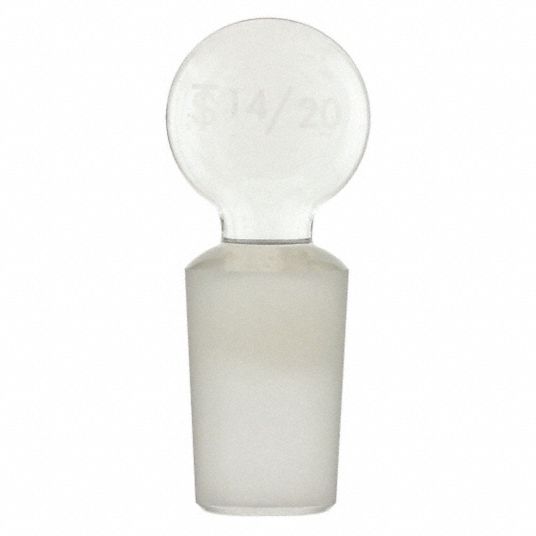 Glass, 14/20 Stopper Size, Stopper - 21UA14|CG-2098-01 - Grainger