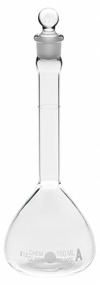 Borosilicate Glass, 50 mL Capacity - mL, Volumetric Flask - 21UC67|CG ...