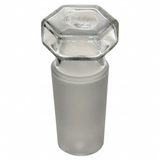 Glass, 24/40 Stopper Size, Stopper - 21UC72|CG-3006-01 - Grainger