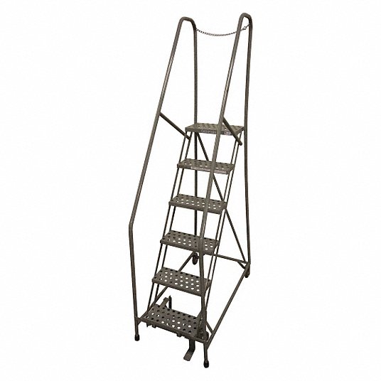 COTTERMAN, 5 ft Platform Ht, Assembled, Rolling Ladder - 21UR93 ... COTTERMAN, 5 ft Platform Ht, Assembled, Rolling Ladder - 21UR93 ...