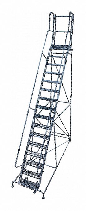 COTTERMAN, 13.3 ft Platform Ht, Unassembled, Rolling Ladder - 21UZ64 ...
