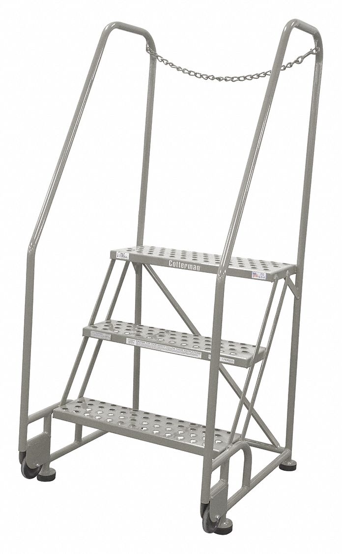 COTTERMAN, 2.5 ft Platform Ht, Assembled, Rolling Ladder - 21VC07 ...