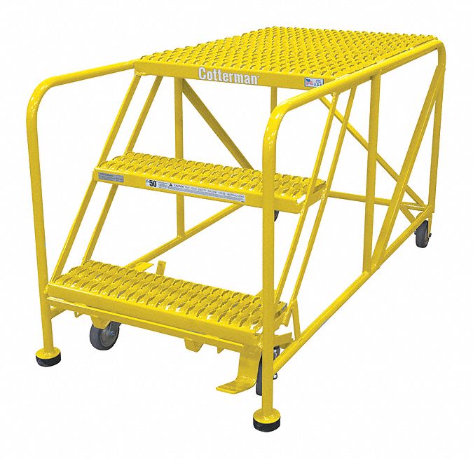 COTTERMAN, 2.5 ft Platform Ht - Max, 24 in x 48 in, Work Platform ...