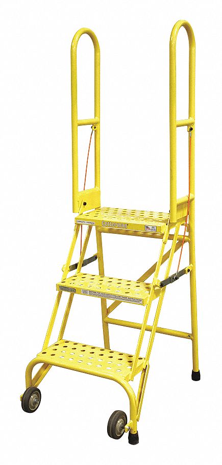 COTTERMAN, 2.5 ft Platform Ht, Assembled, Rolling Ladder - 21VF42 ...