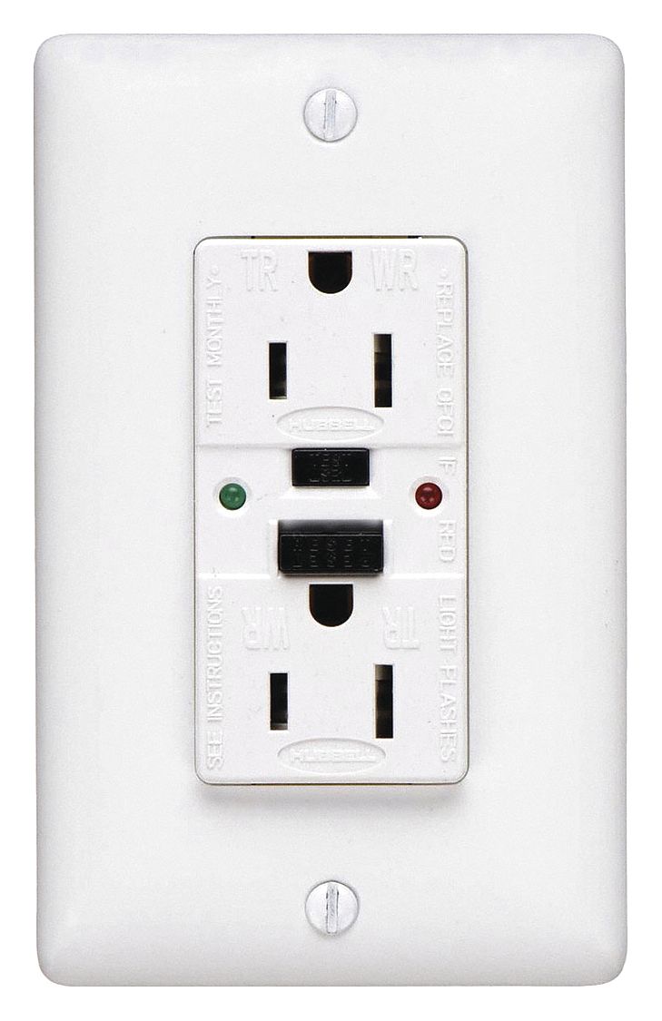 Duplex, 5-15R, GFCI Receptacle - 21VK86|GF5262SGW - Grainger