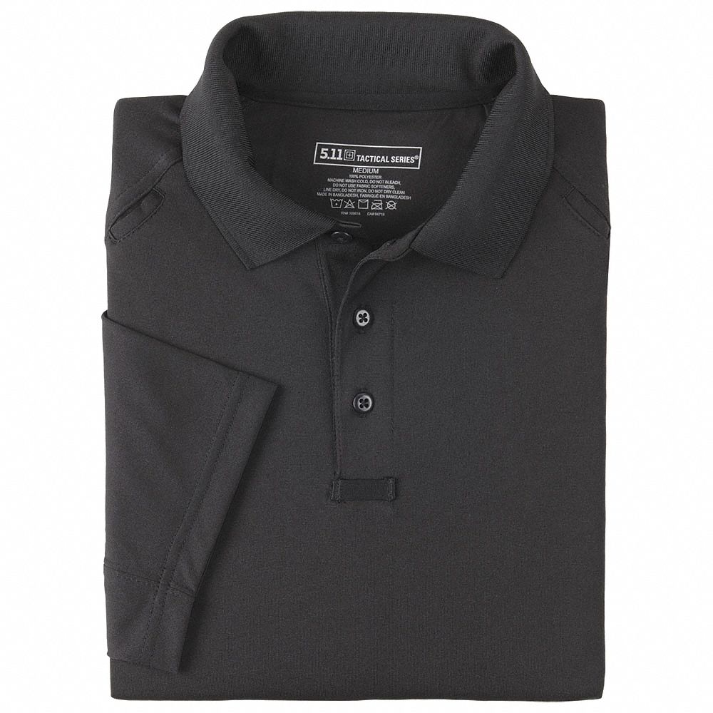 Performance Polo,M,Black - Grainger