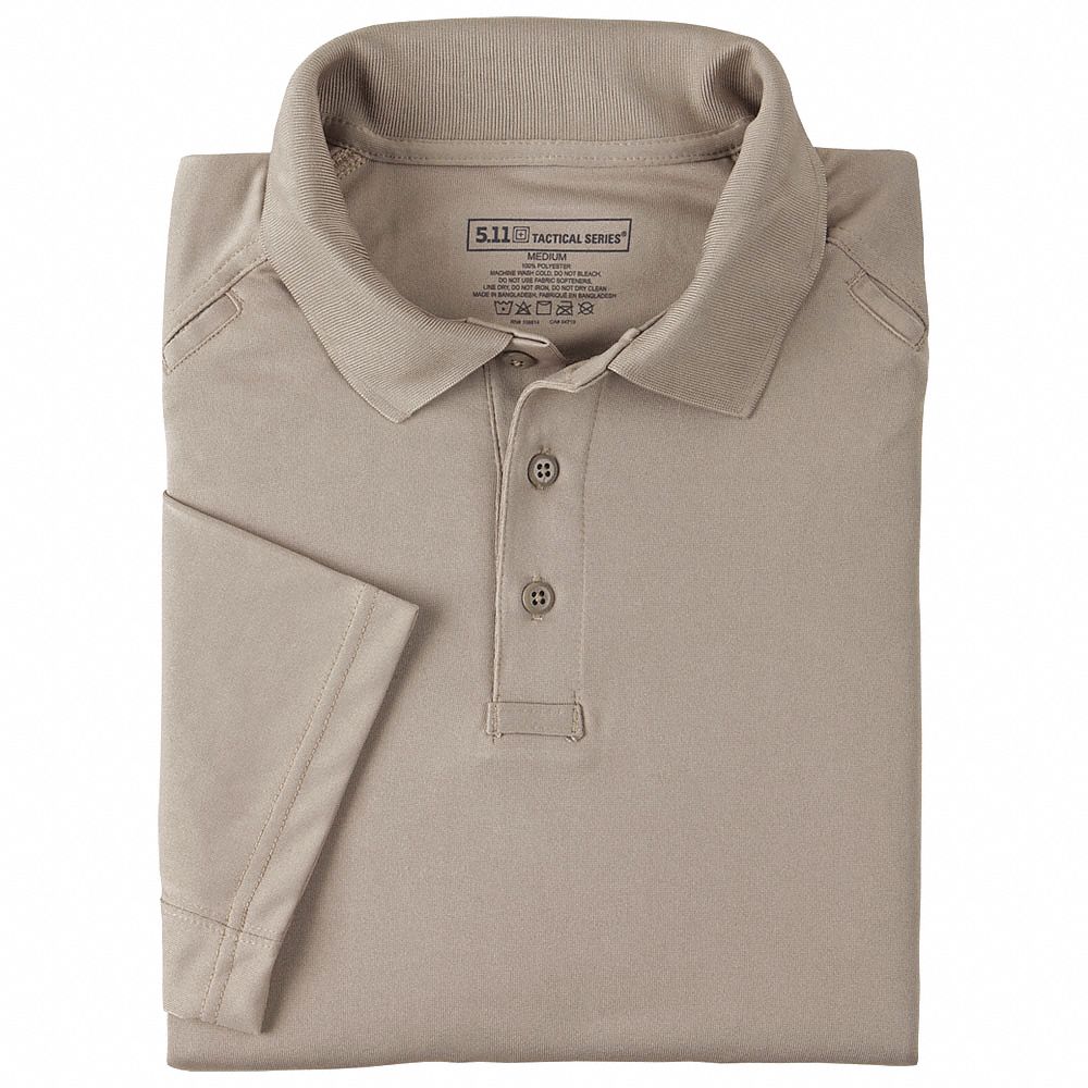 Performance Polo,L,Silver Tan - Grainger
