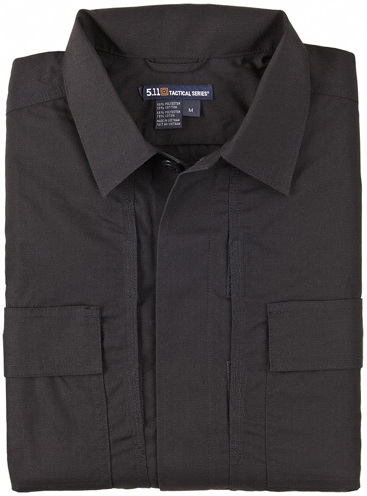 Ripstop TDU Shirt,2XL,Black - Grainger