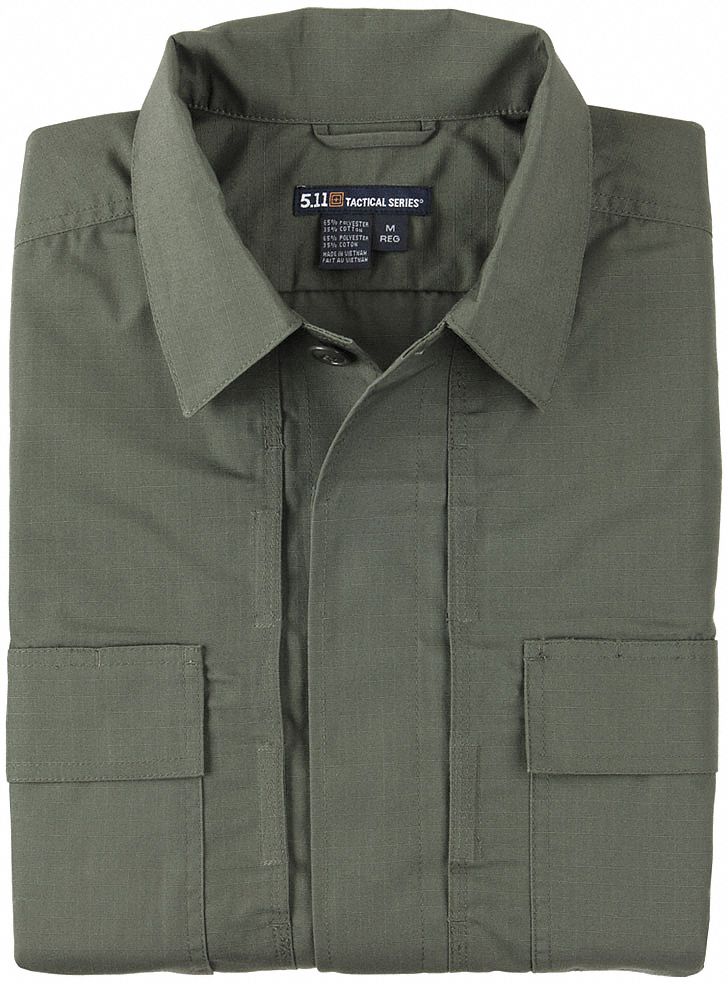 Ripstop TDU Shirt,3XL,TDU Green - Grainger