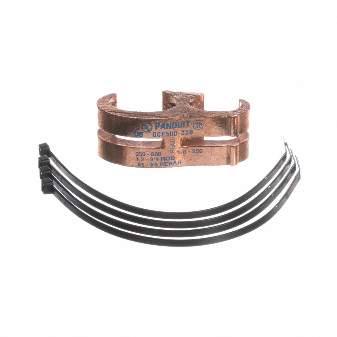 PANDUIT Conector de Barra para Conexión a Tierra, 1/2" to 3/4" Rod, #5 ...