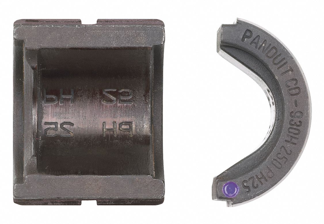 PANDUIT, 6 to 1/0 AWG Copper Lug, 2 Sizes, Upper and Lower Crimping Die ...